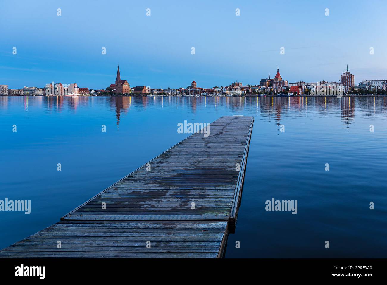 View over the river Warnow to the city Rostock, Germany Stock Photo - Alamy