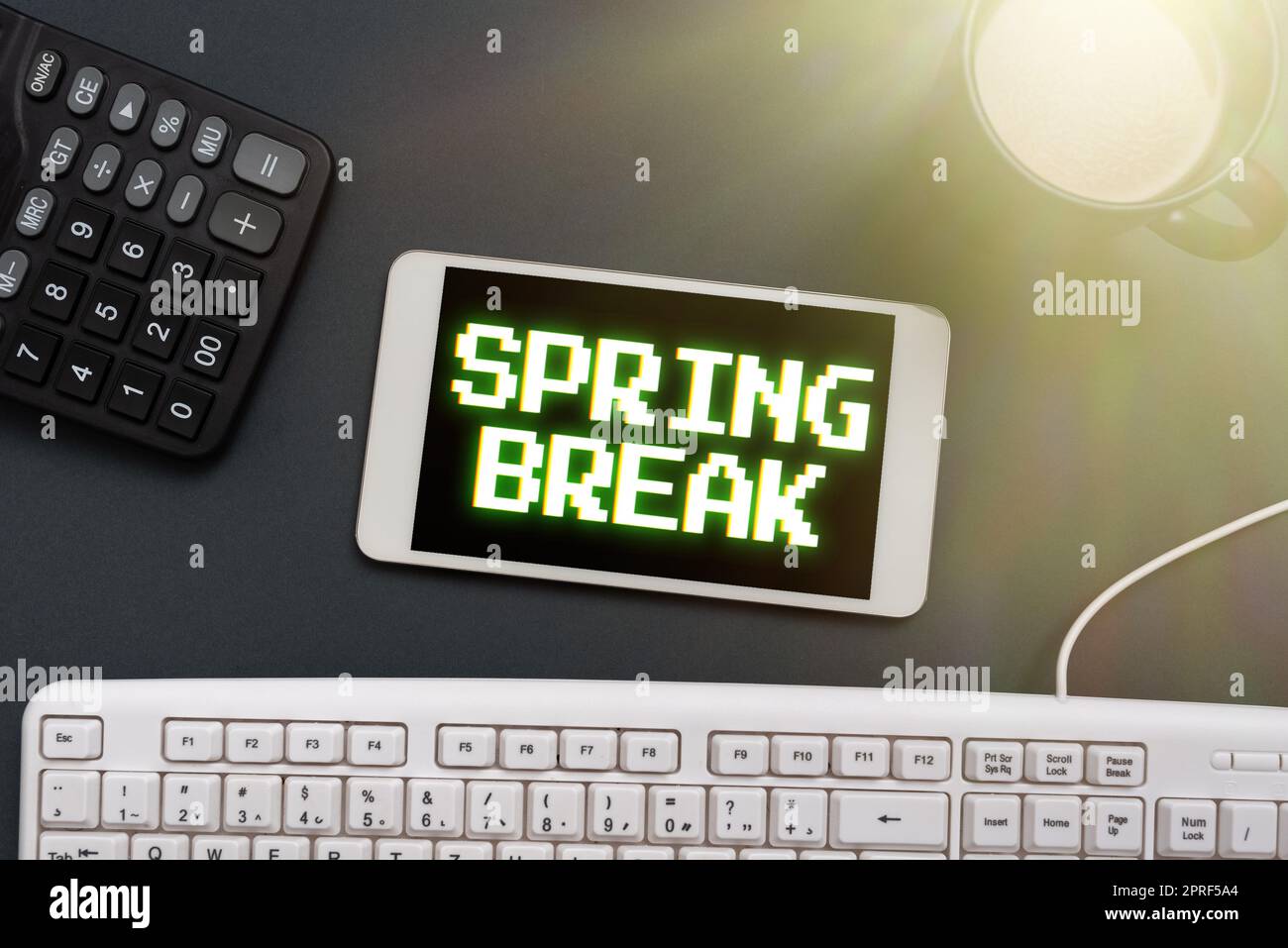 Text showing inspiration Spring Break. Business idea Vacation period at ...