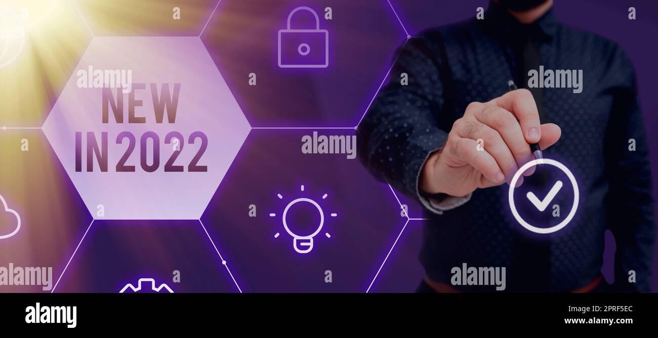 Conceptual display New In 2022. Business concept list of fresh things ...