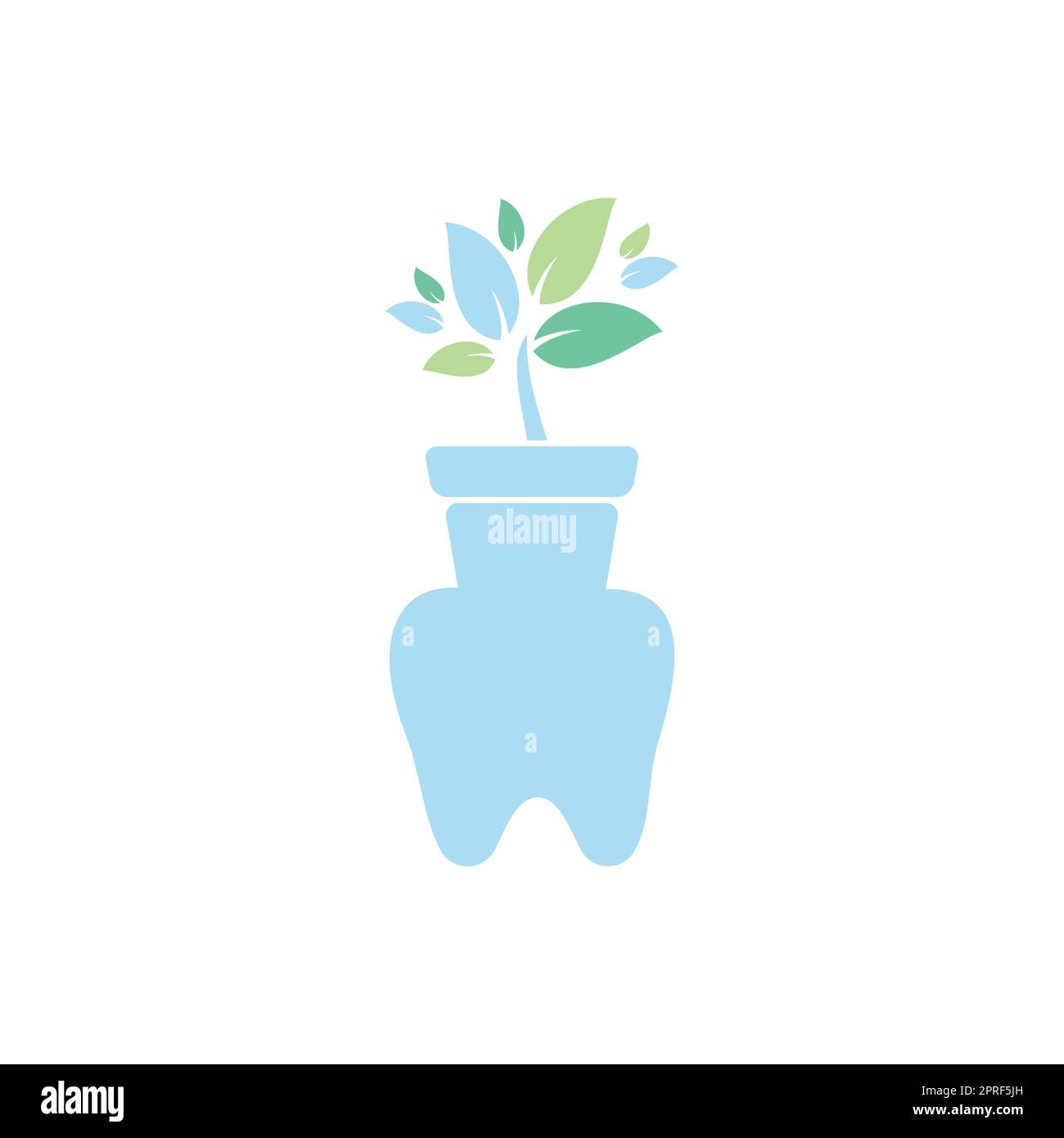 Dental garden vector logo design template. Tooth and flower pot icon ...