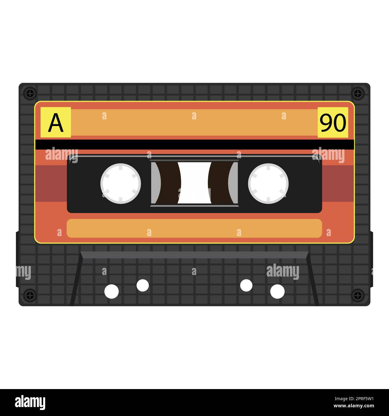 VIntage video tape or music cassette icon flat illustration isolated on ...