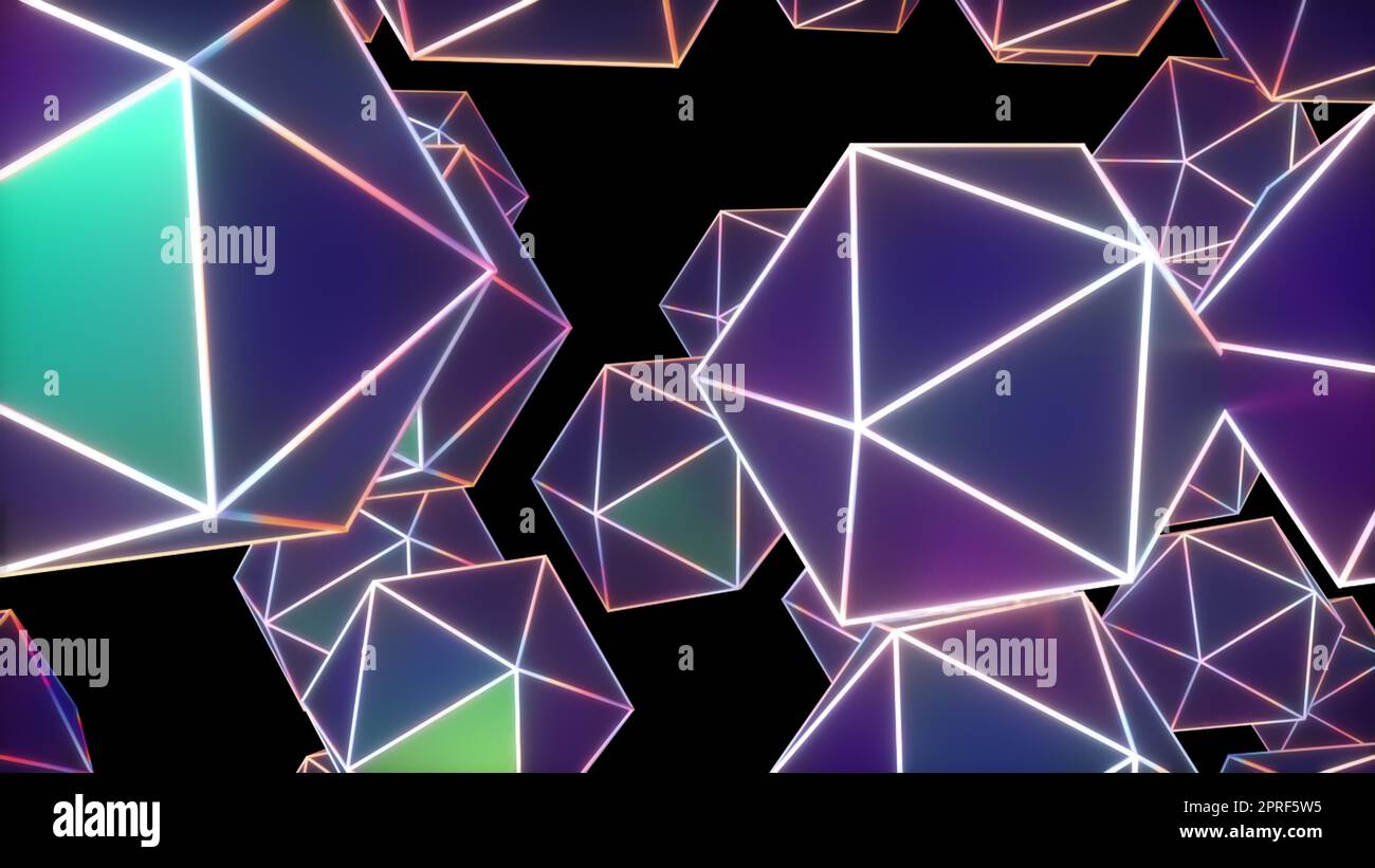 Geometric polygons. Computer generated 3d render Stock Photo - Alamy