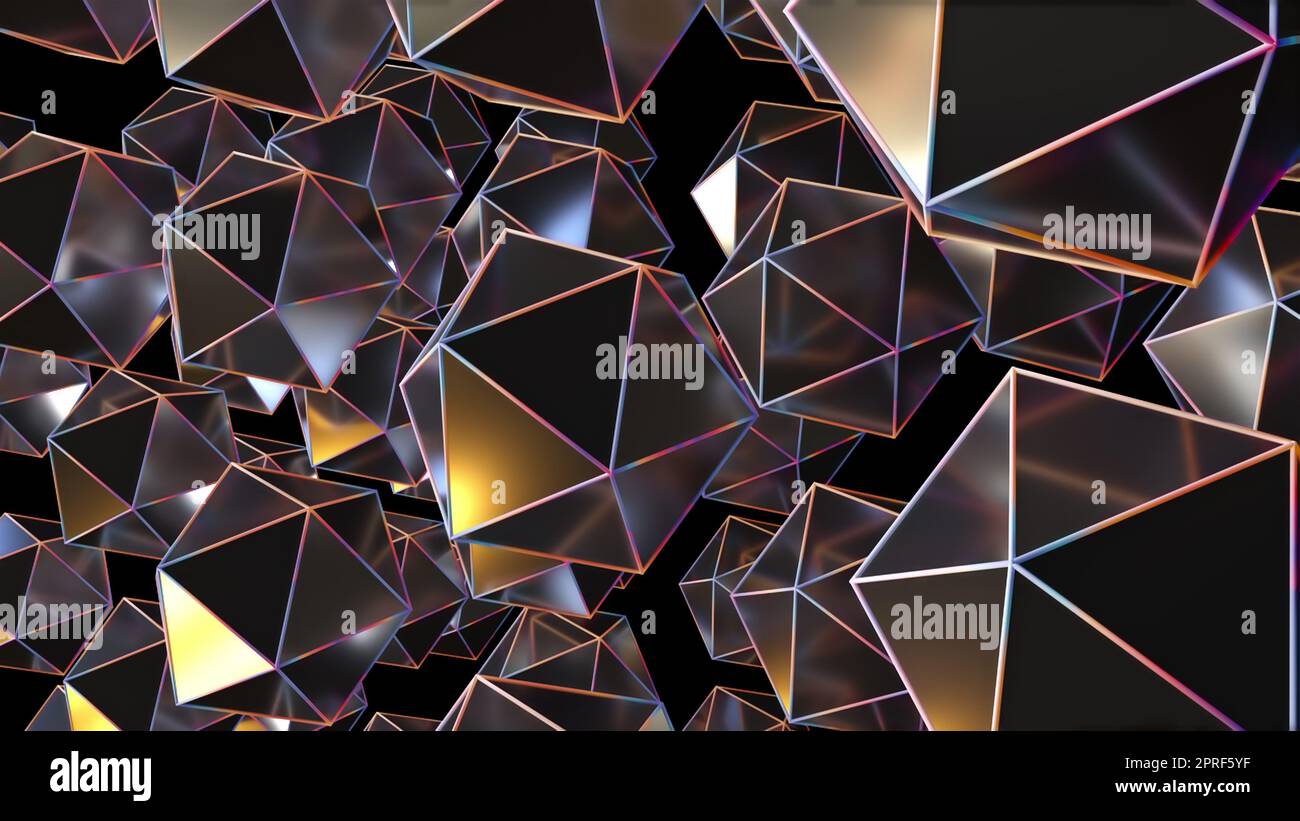 Geometric polygons. Computer generated 3d render Stock Photo - Alamy