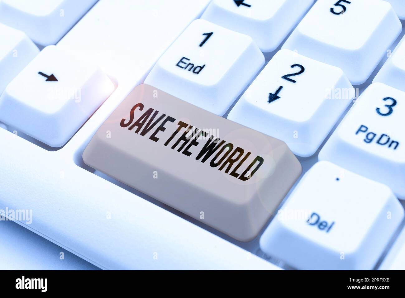 Hand writing sign Save The WorldProtect the environment and the living ...