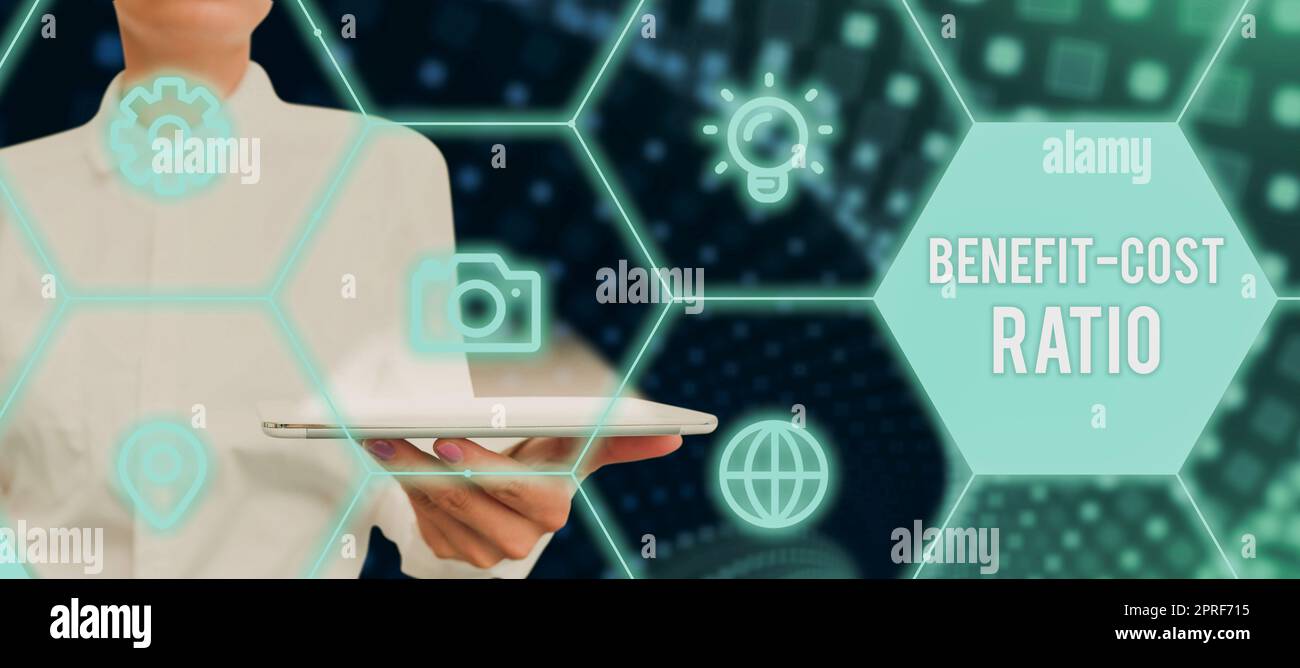 Hand writing sign Benefit Cost Ratio. Word Written on Relationship ...