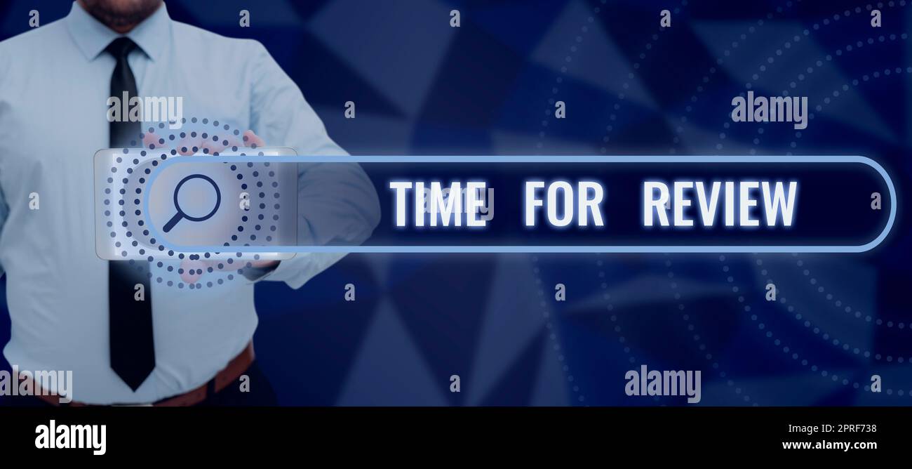 Hand writing sign Time For Review. Word for Evaluation Feedback Moment ...