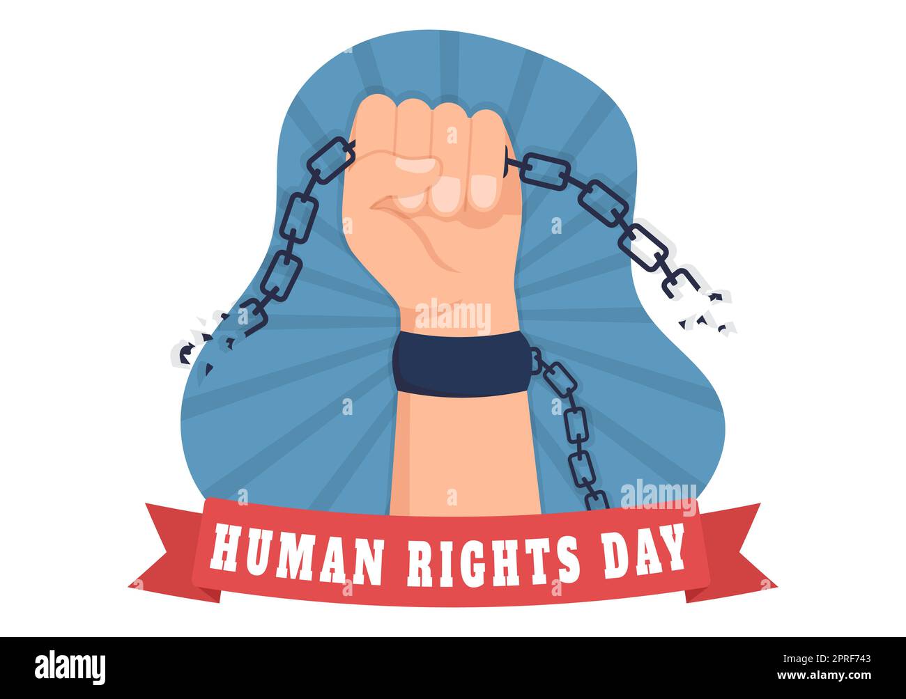 Human Rights Day Template Hand Drawn Flat Cartoon Illustration with ...
