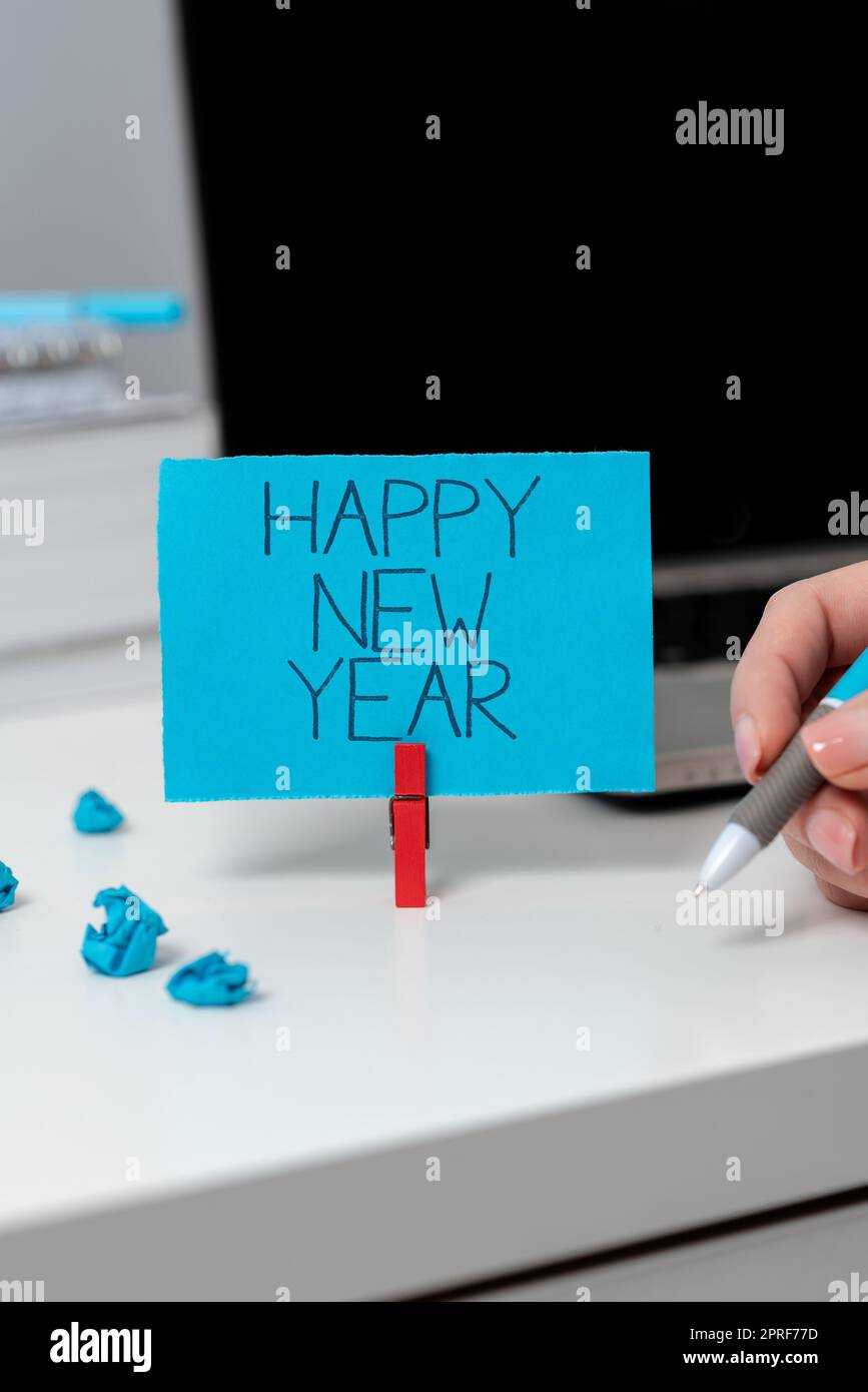 Conceptual display Happy New Year. Word Written on Greeting Celebrating ...