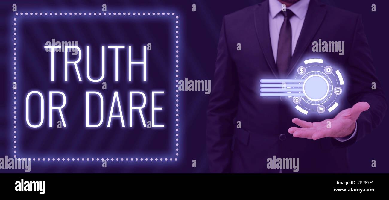 Handwriting text Truth Or Dare. Word for Tell the actual facts or be ...