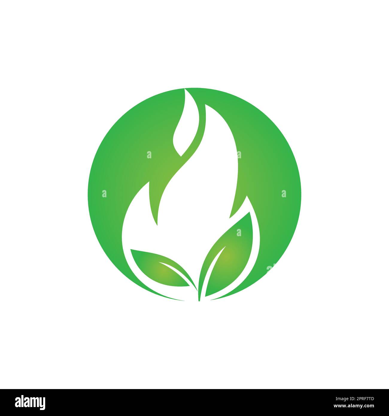 Fire leaf vector logo design. Eco green alternative energy logo design ...