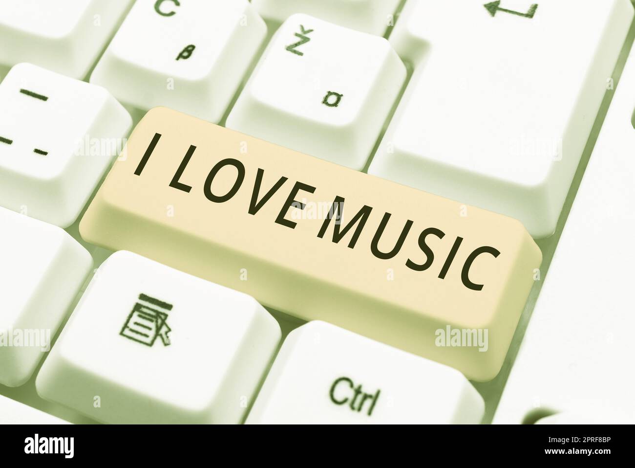 Text showing inspiration I Love Music. Word Written on Having affection ...