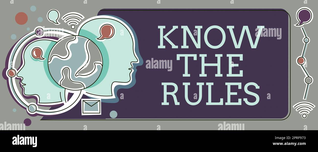 Conceptual display Know The Rules, Internet Concept Learn the accepted ...