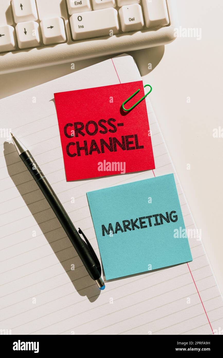 Conceptual display Cross Channel Marketing. Word for Engaging with ...