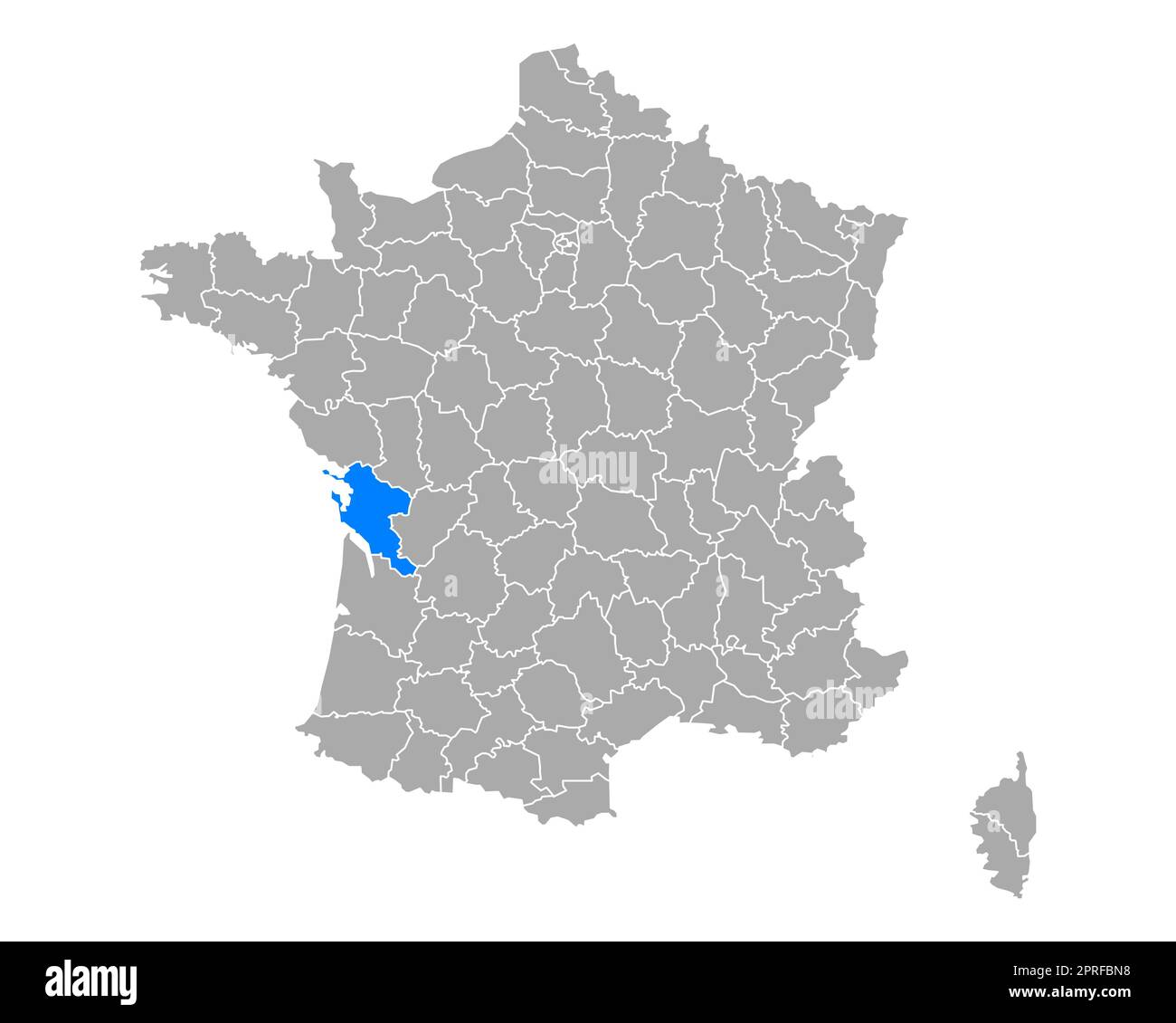 Map of Charente-Maritime in France Stock Photo - Alamy