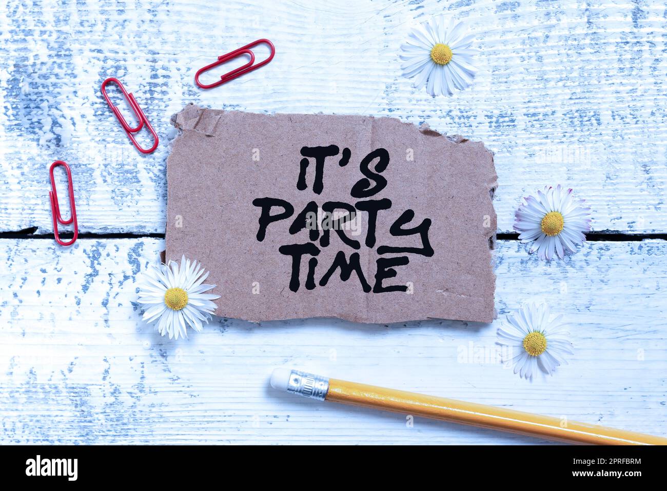 Hand writing sign It S Party Time. Internet Concept Right moment to ...