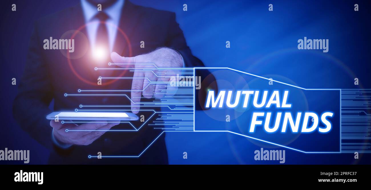 Text caption presenting Mutual Funds. Business overview Investment ...