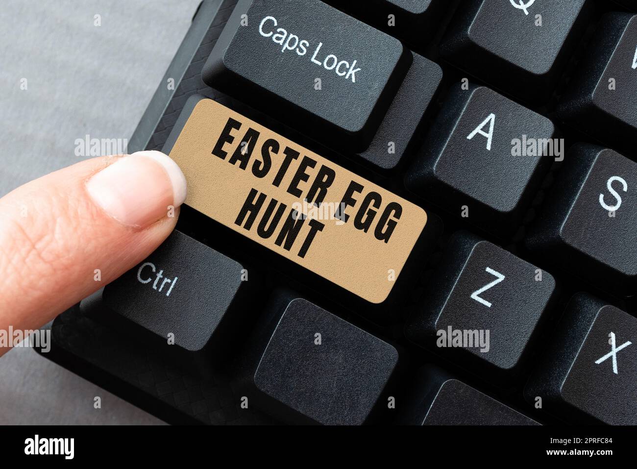 Hand writing sign Easter Egg Hunt. Conceptual photo Searching special ...