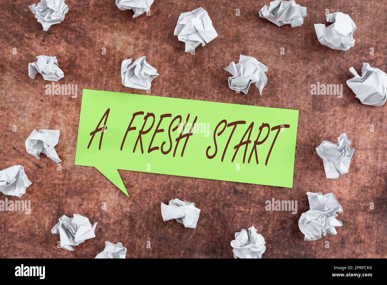 Conceptual caption A Fresh Start. Business showcase New beginnings changing direction and ...