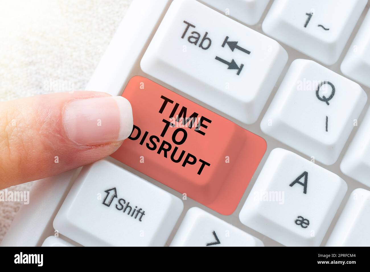 Text showing inspiration Time To Disrupt. Business showcase Moment of ...