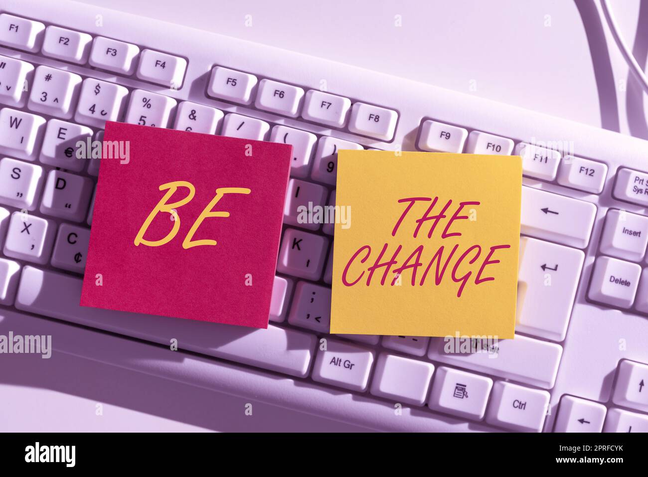 Conceptual caption Be The Change. Business concept Make things to ...