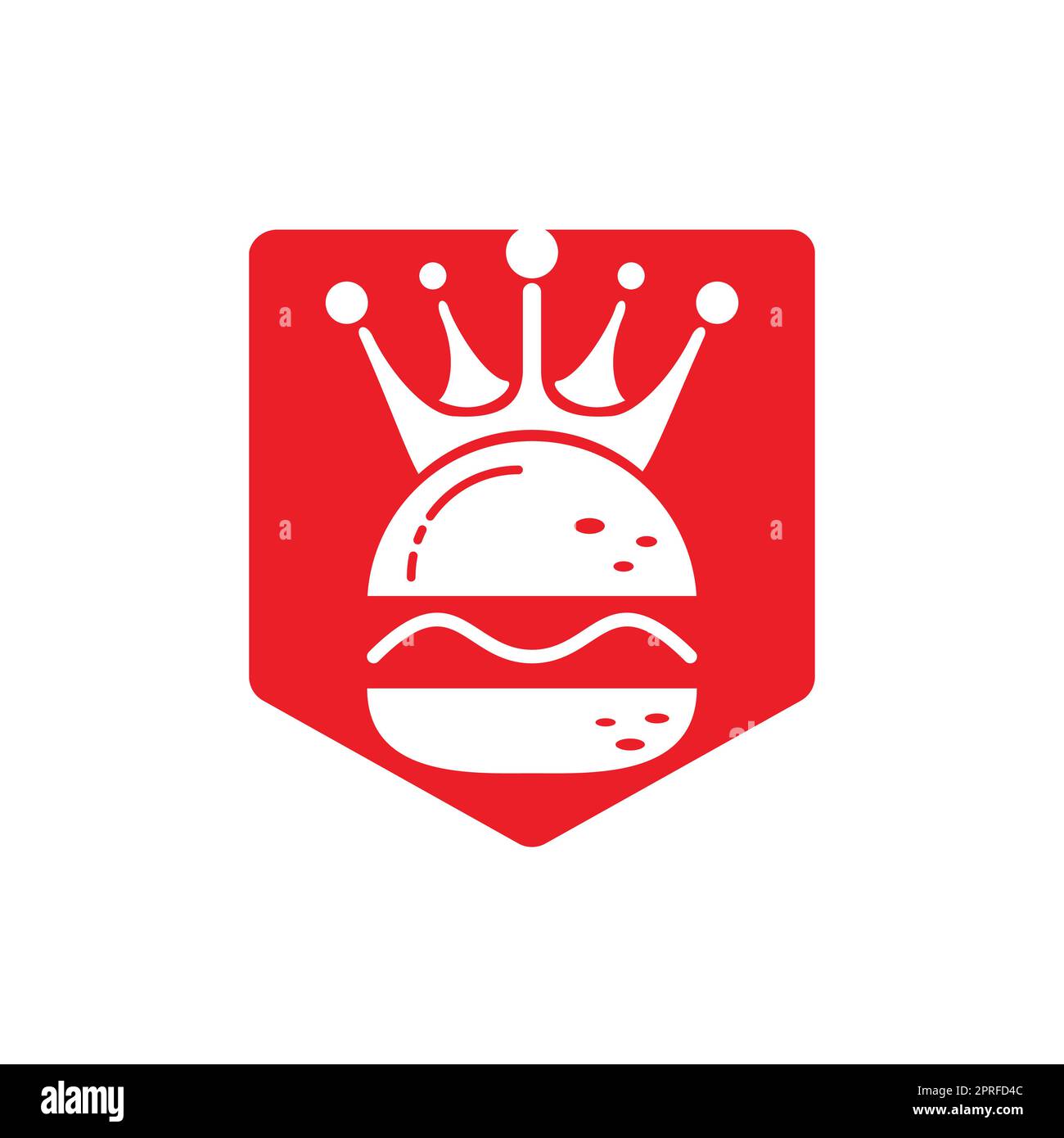 Burger king vector logo design. Burger with crown icon logo concept ...