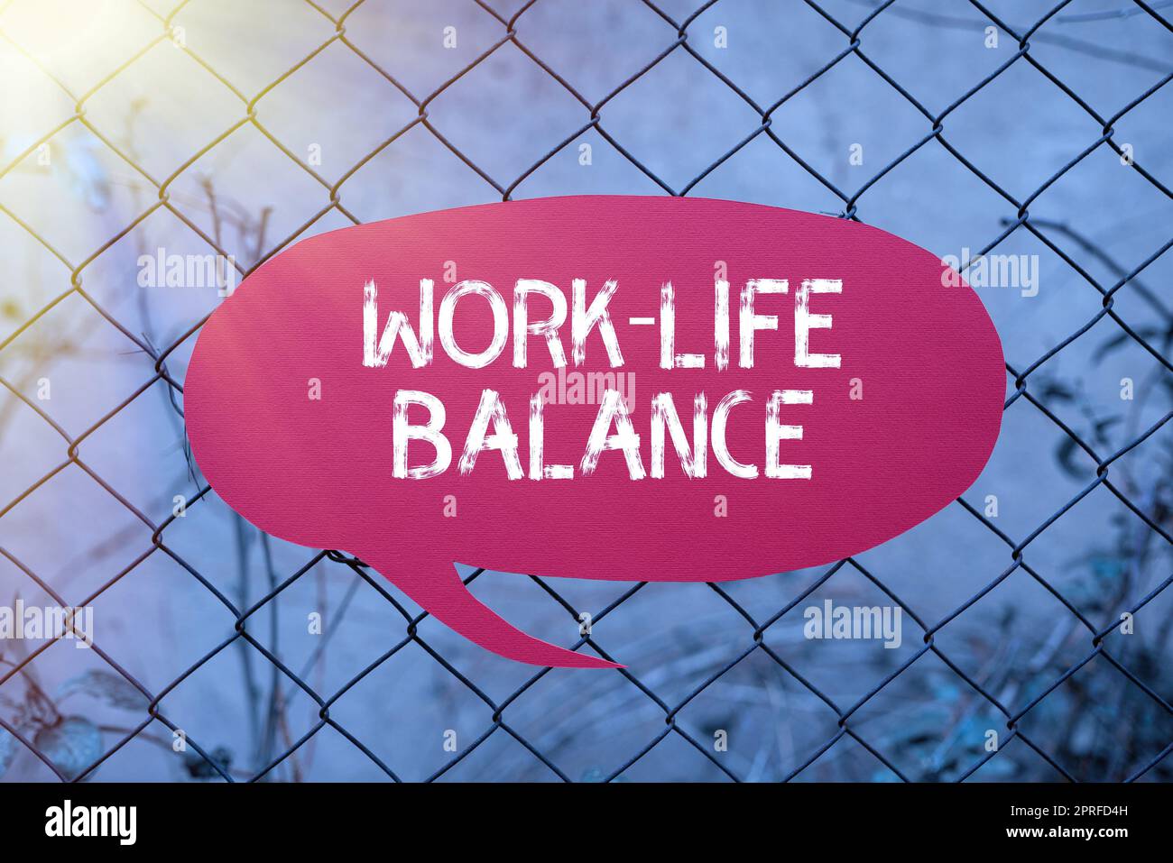 Text showing inspiration Work Life Balance. Concept meaning Division of ...