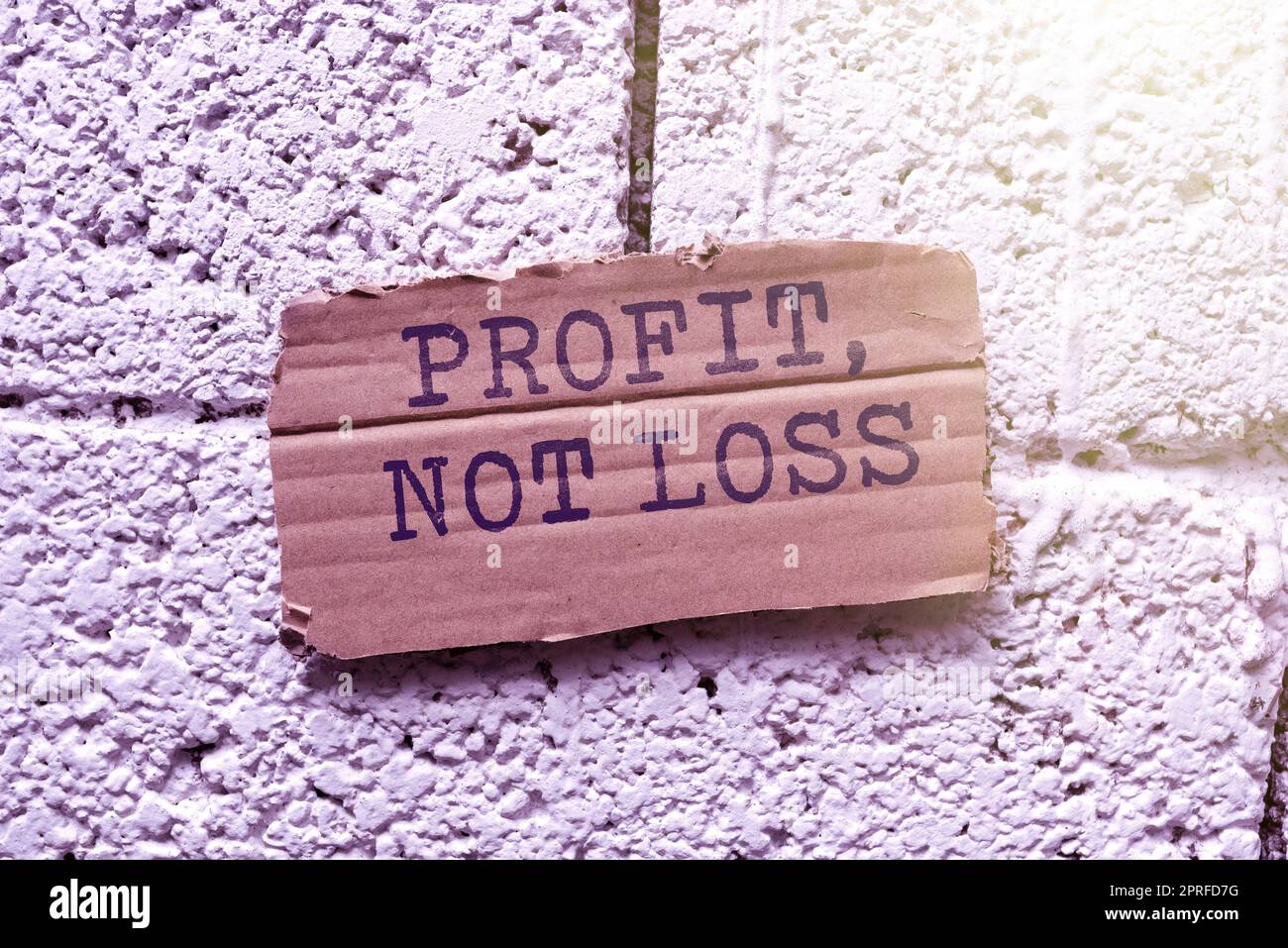 Conceptual caption Profit Not Loss. Business showcase Just revenues ...