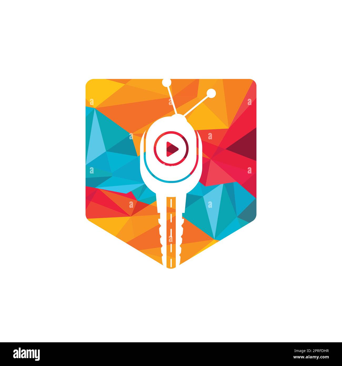 Drive tv vector logo design template. Road and key with tv icon design ...