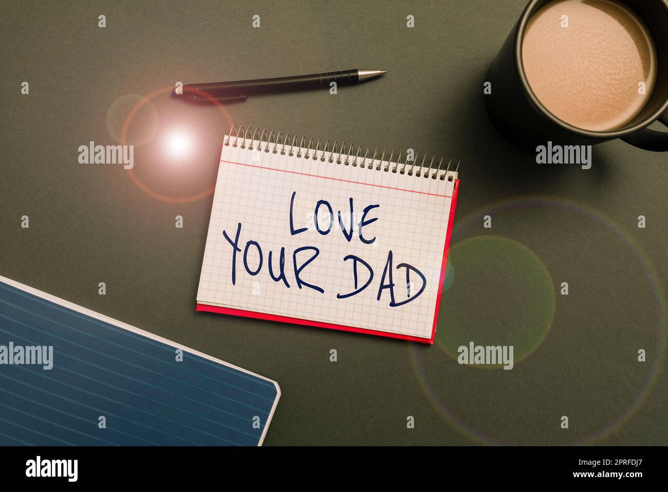 Text caption presenting Love Your Dad. Word for Have good feelings ...