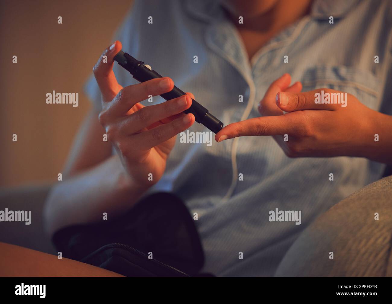 Diabetic patient fingers hi-res stock photography and images - Alamy