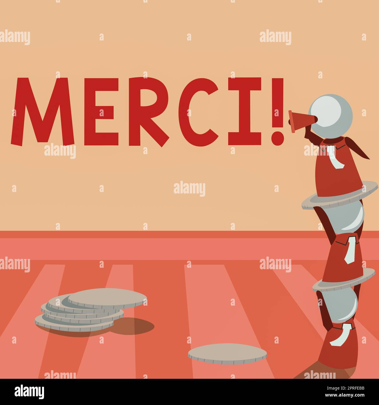 Text showing inspiration Merci, Business approach thank you in French ...