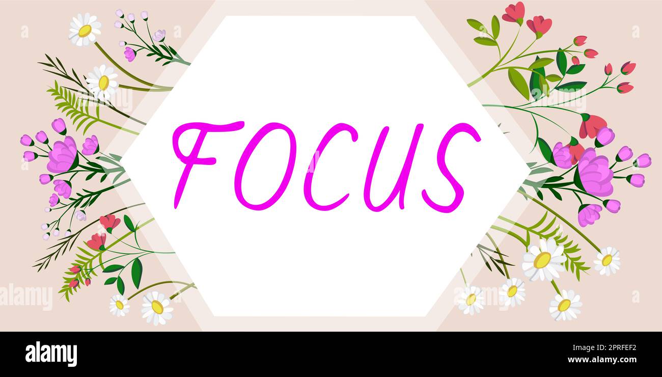 Conceptual caption Focus, Business concept to give attention to one ...