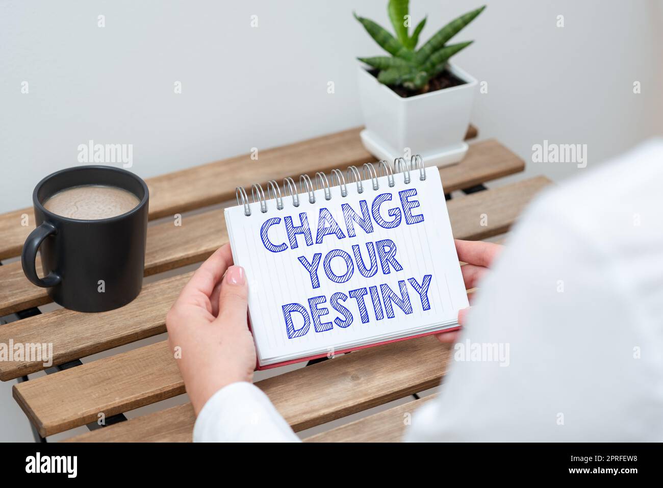 Hand writing sign Change Your Destiny, Business approach choosing the ...