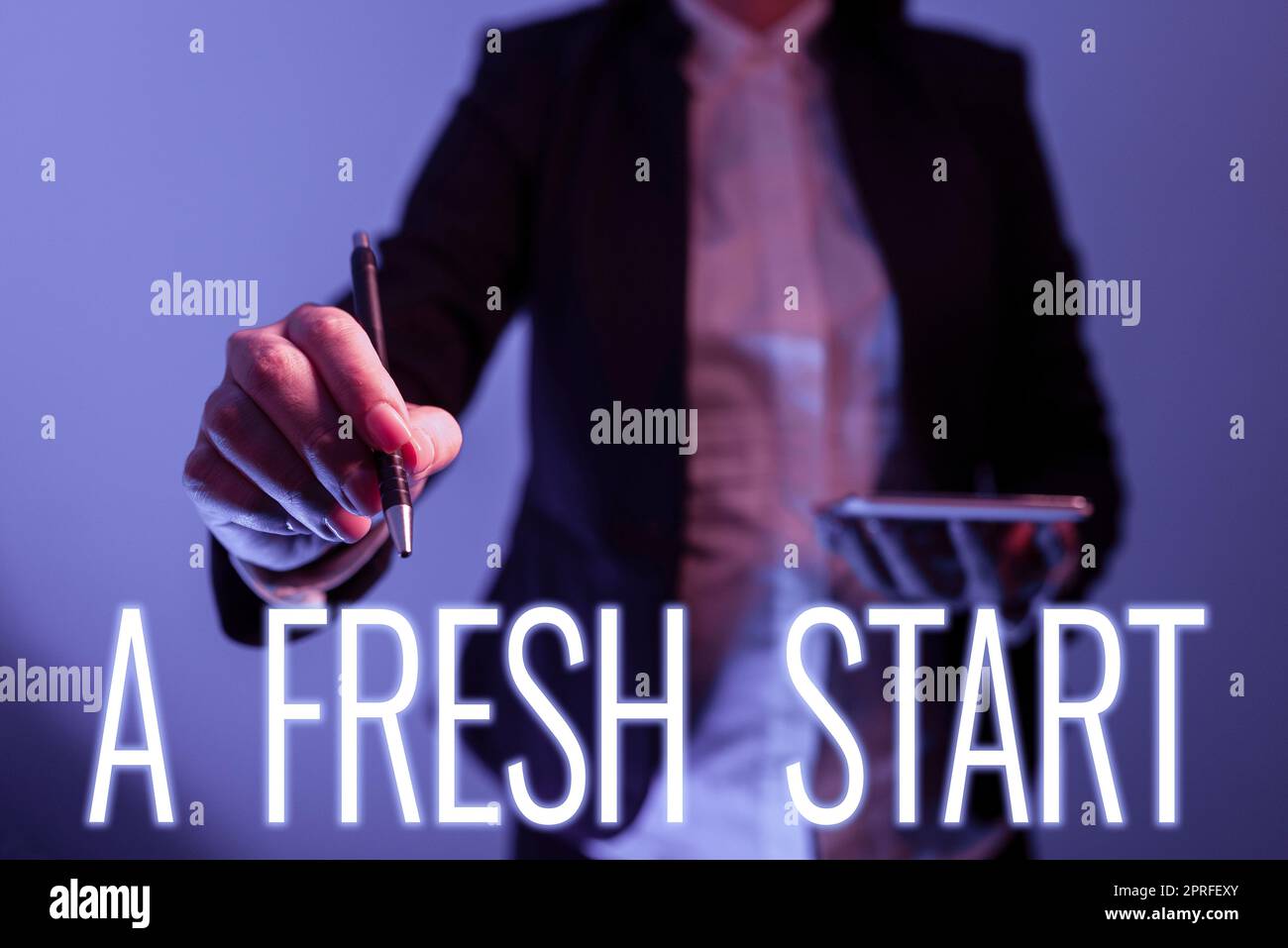 Conceptual caption A Fresh Start. Word for New beginnings changing ...