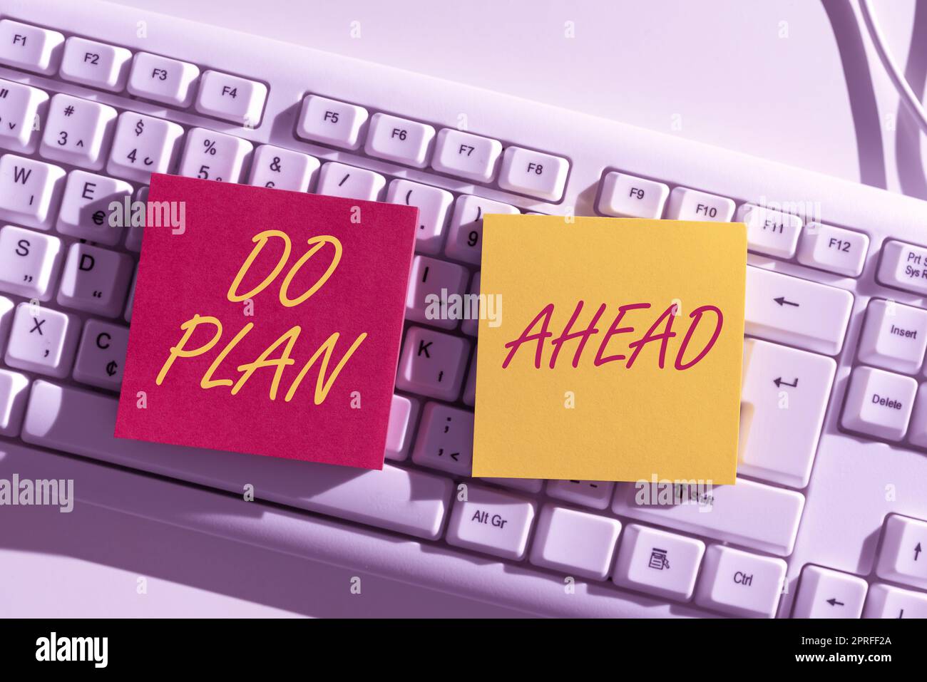 Hand writing sign Do Plan Ahead. Business concept Planning steps for ...