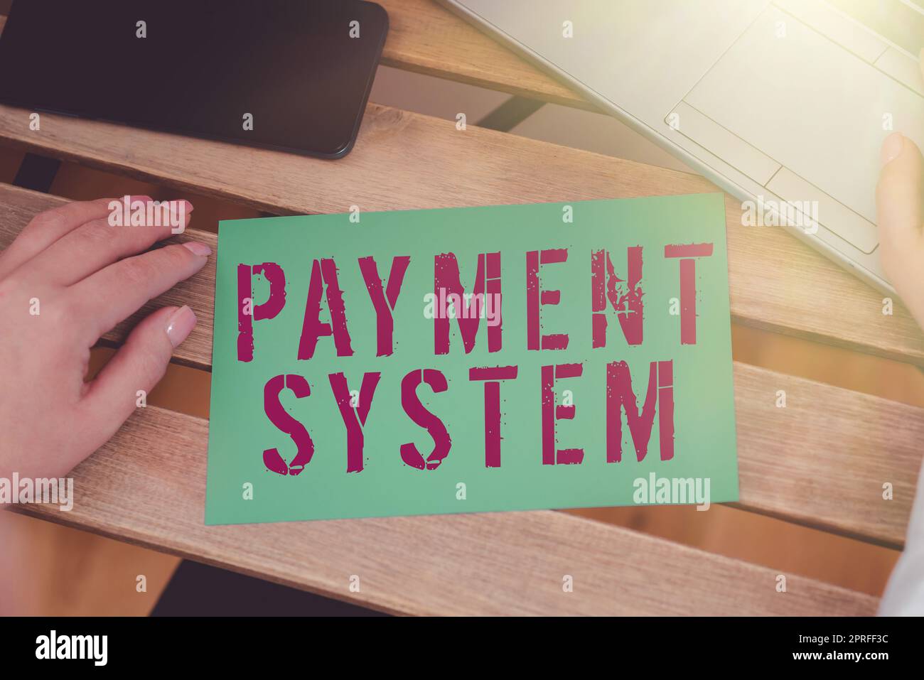 Text caption presenting Payment System, Word for different transaction ...