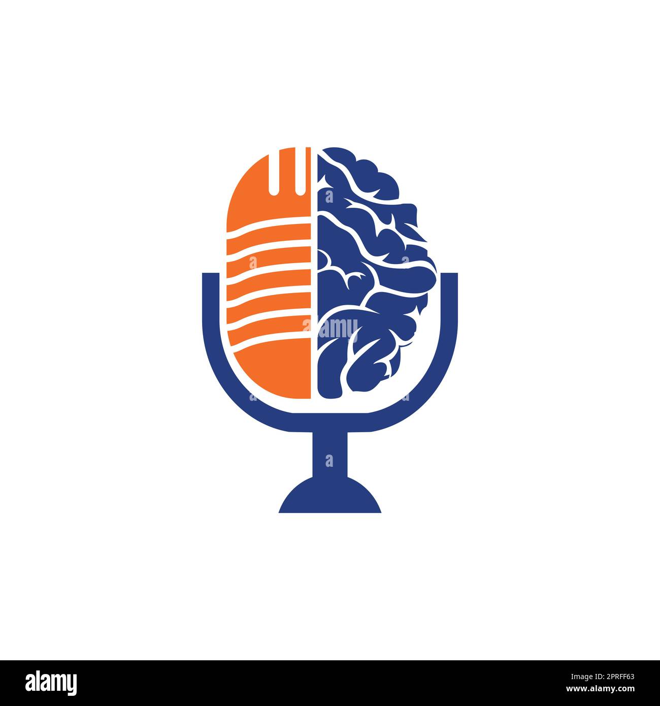 Brain podcast logo design. Broadcast entertainment business logo ...