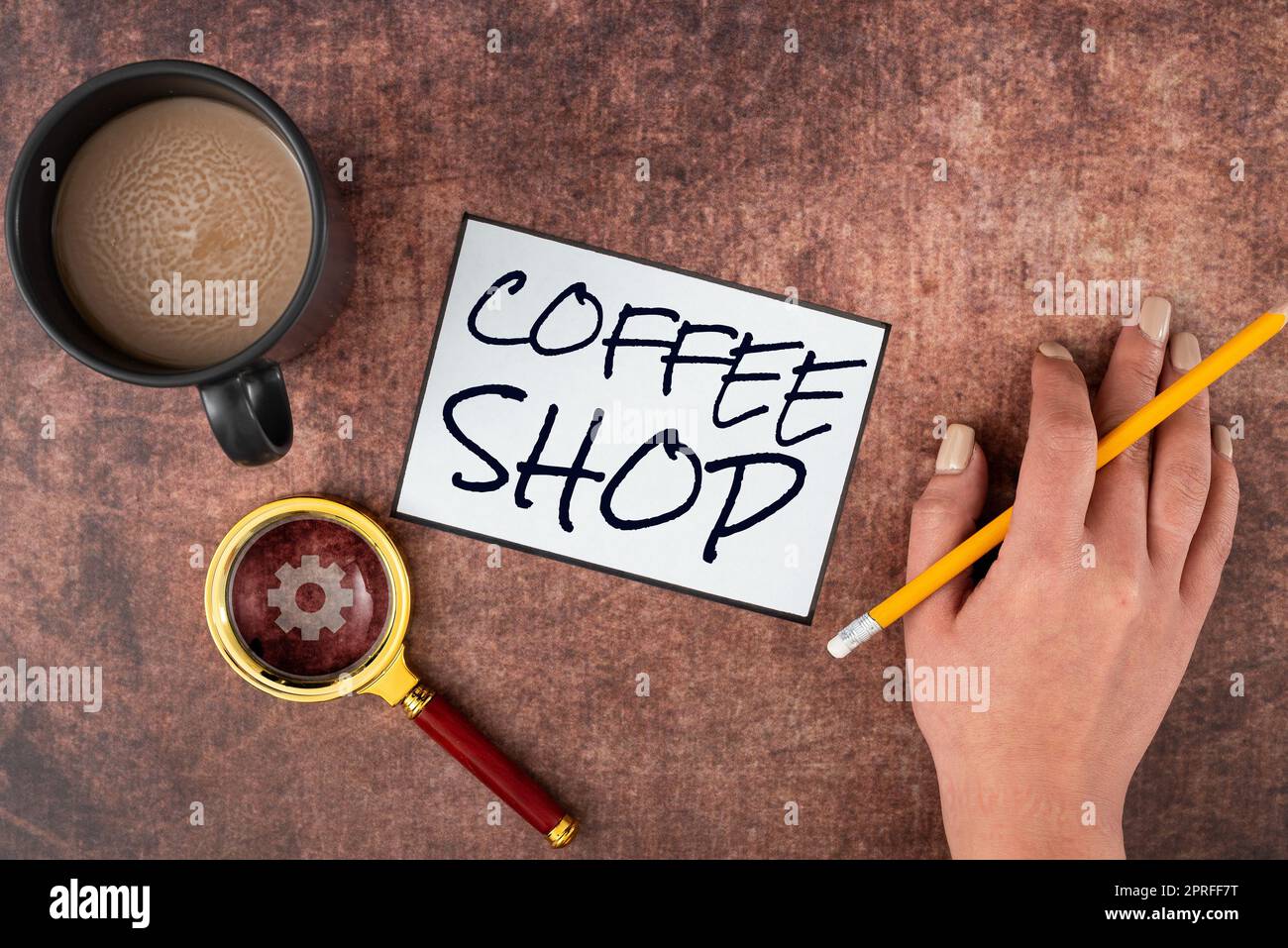 Conceptual display Coffee Shop, Business showcase a restaurant that ...