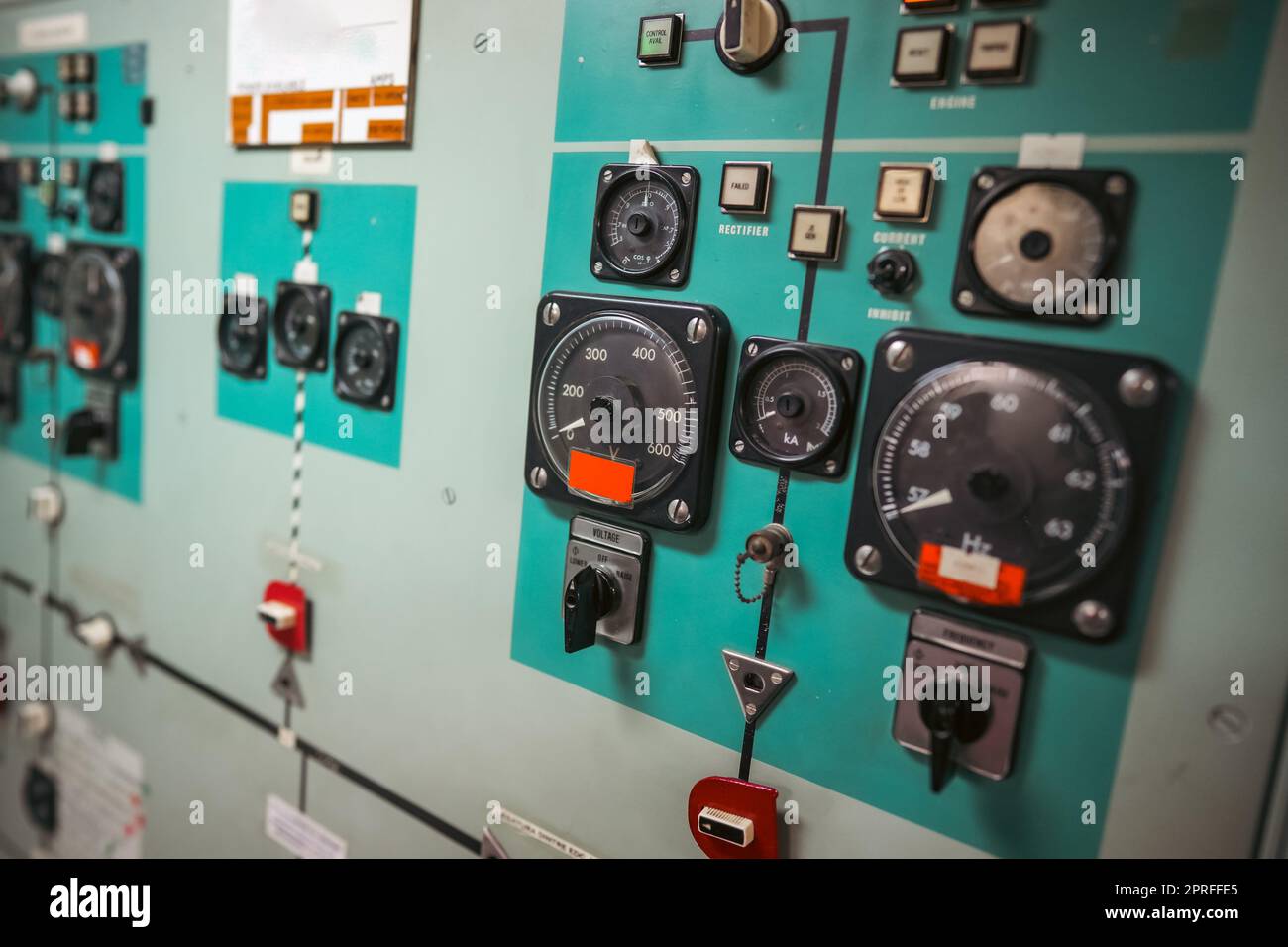 Image of a control panel with many buttons Stock Photo - Alamy