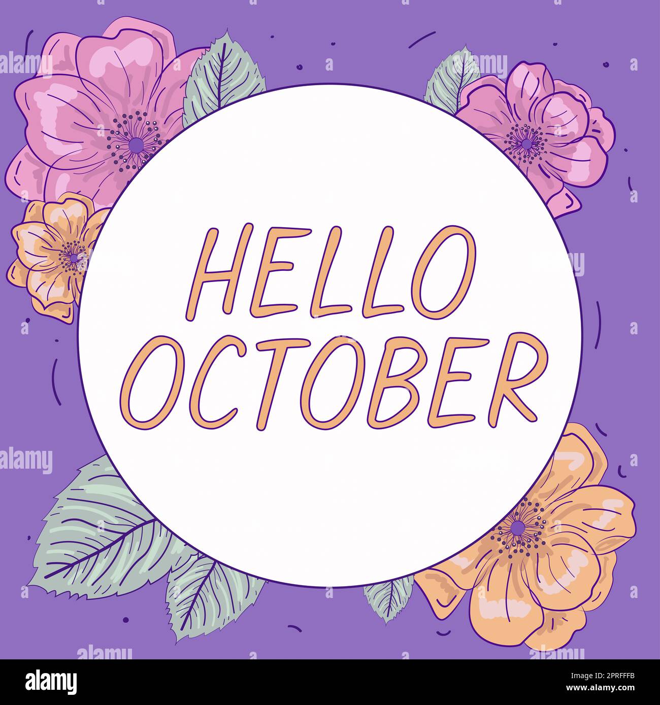 Handwriting text Hello October, Conceptual photo greeting used when ...