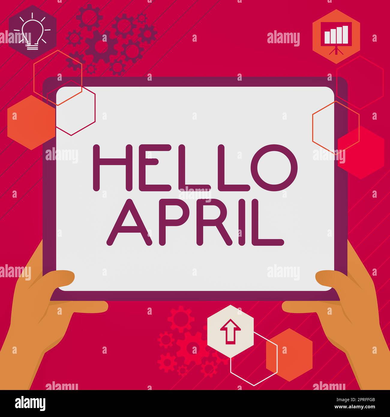 Writing displaying text Hello April, Business showcase a greeting ...