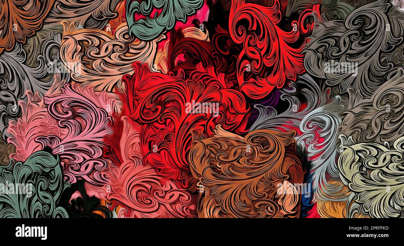 Abstract texture psychedelic fractal of chaotic figures of various ...