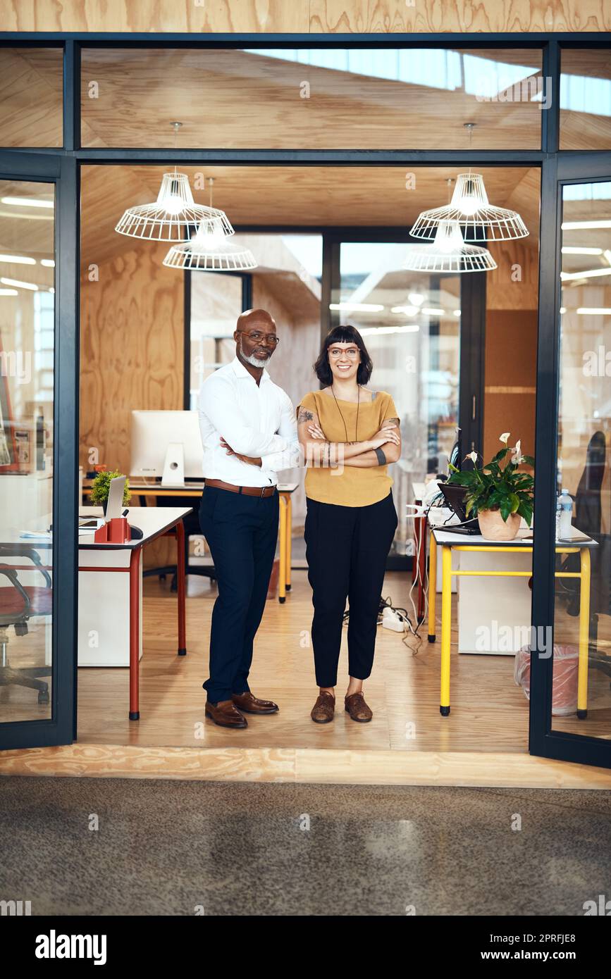 Experienced expertise mixed with a dash of new ideas. Portrait of two ...