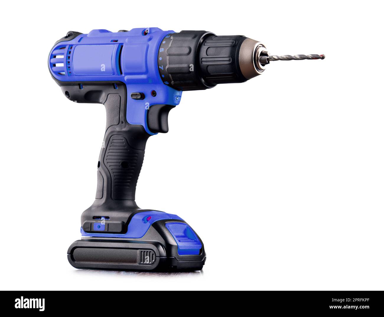 Cordless drill with drill bit working also as screw gun Stock Photo - Alamy