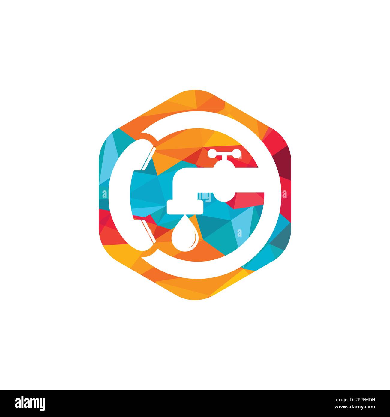 Plumber service call vector logo design. Water service logo concept ...