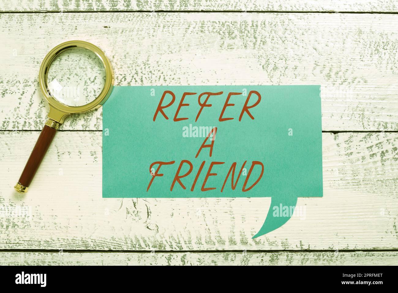Inspiration showing sign Refer A Friend. Business overview ...