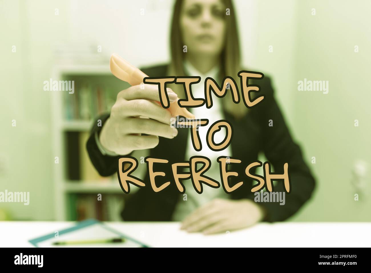 Conceptual caption Time To Refresh. Business idea Right moment to ...