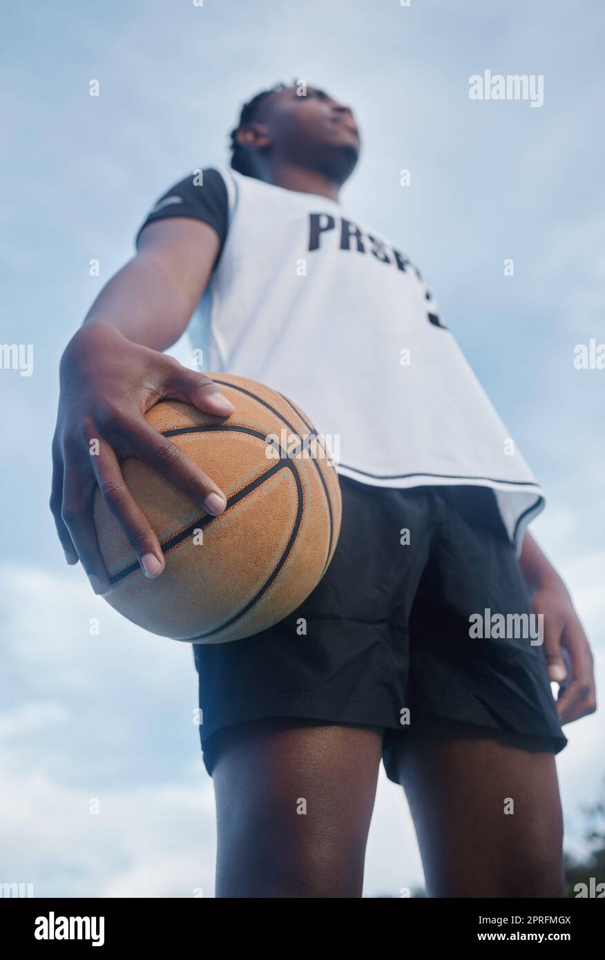 Basketball athlete ready for training, game and competition on sports ...