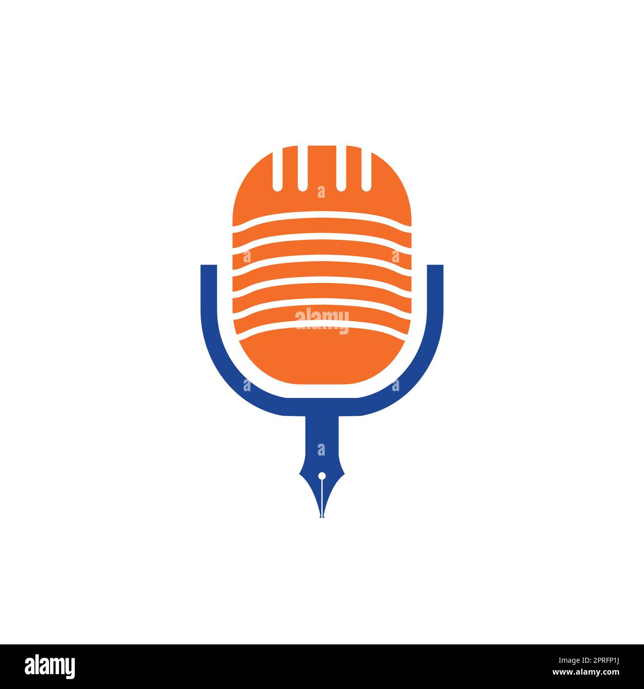 Pen microphone conference podcast radio logo design. Education podcast ...