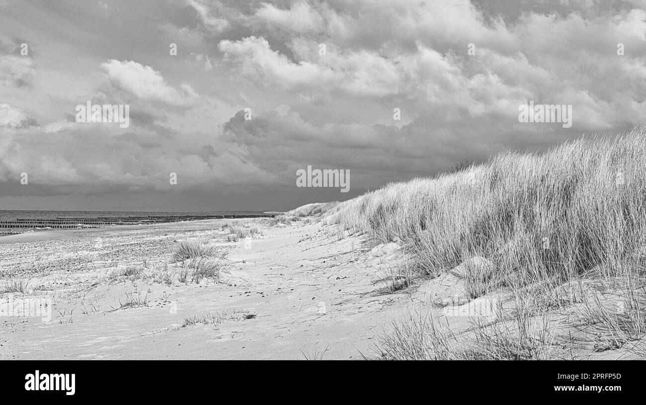 Wave sea sand dunes Black and White Stock Photos & Images - Alamy